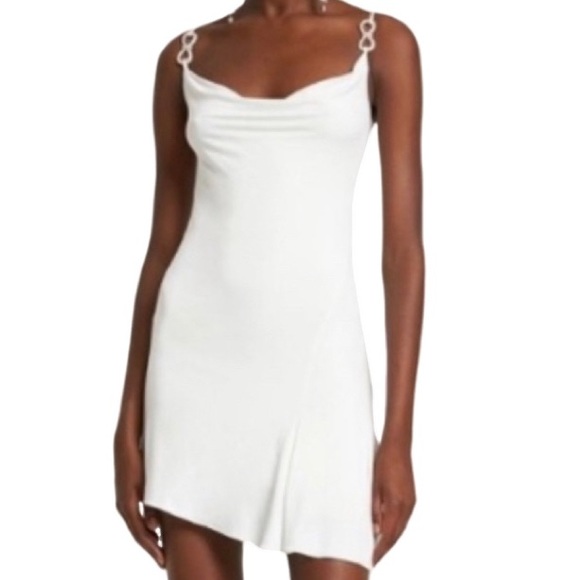 MACH & MACH | Dresses | Nwt Mach Mach White Crystal Bowembellished ...